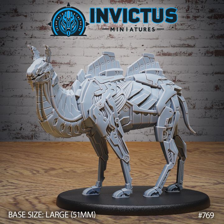 3D Printable Mech Camel / Desert Companion / Dromedary Construct / Battle Machine / Steel ...
